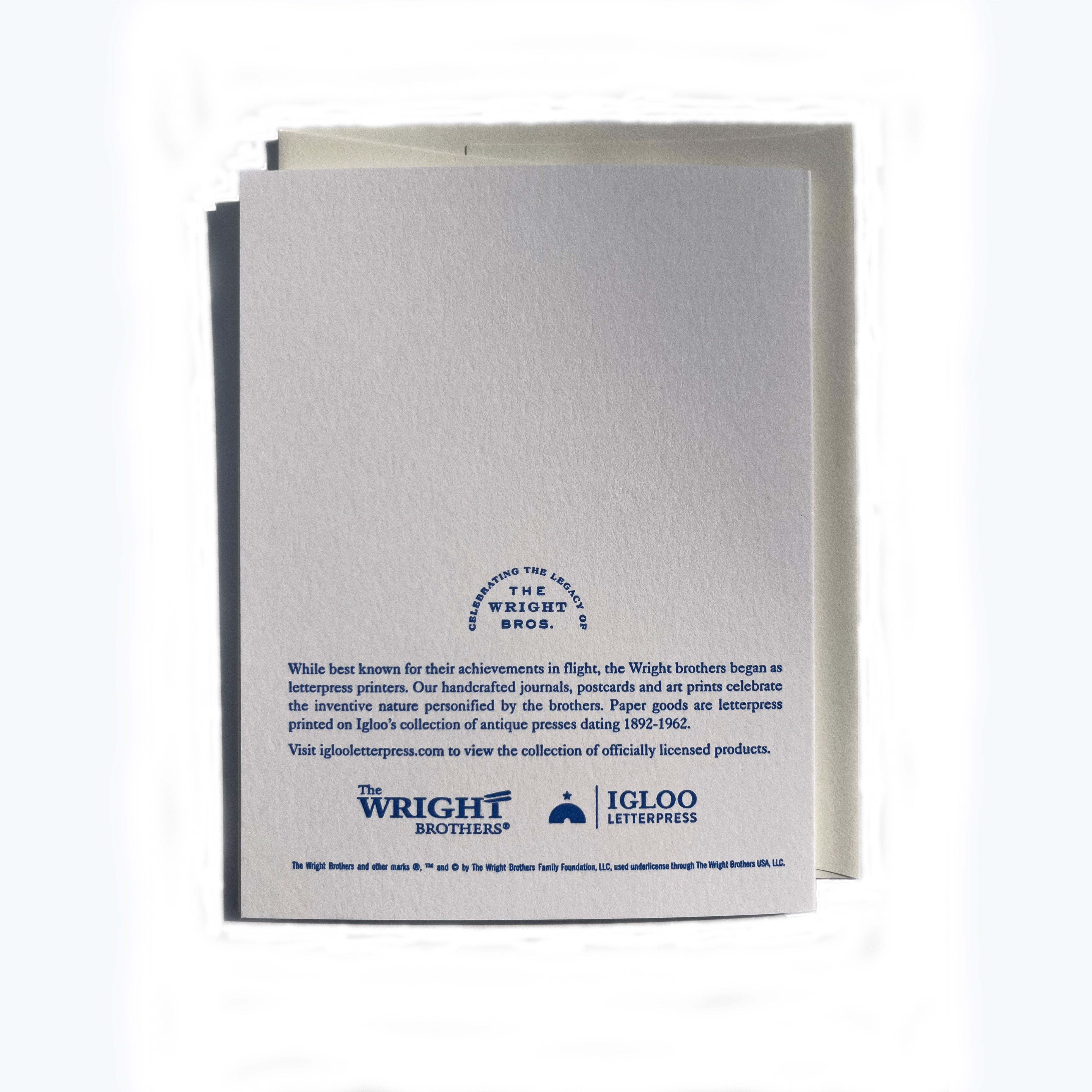 Wright brothers Letterpress postcard 4x6 Aviation Firsts