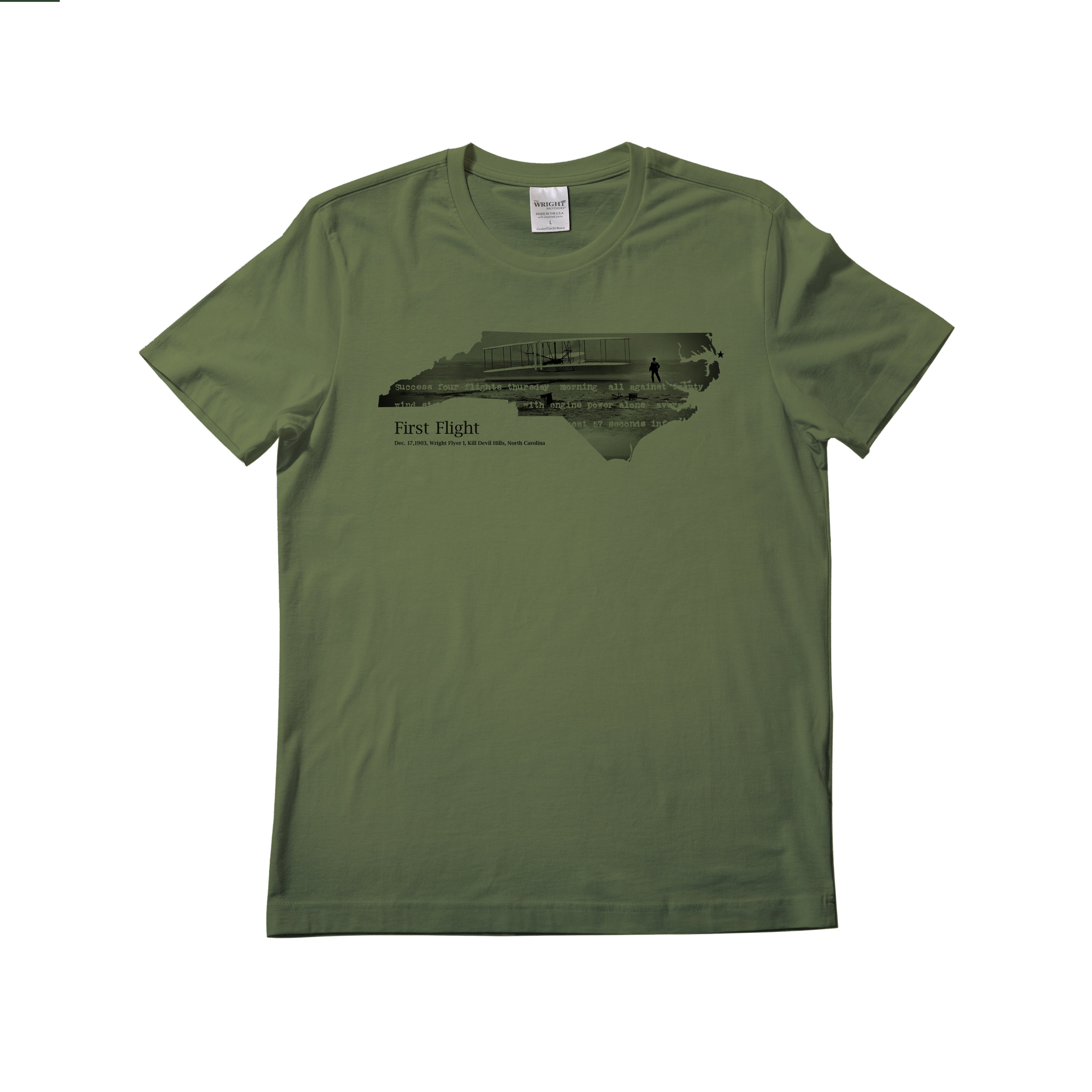 First Flight Dec. 17, 1903 NC. T-shirt | organic cotton, short sleeve,