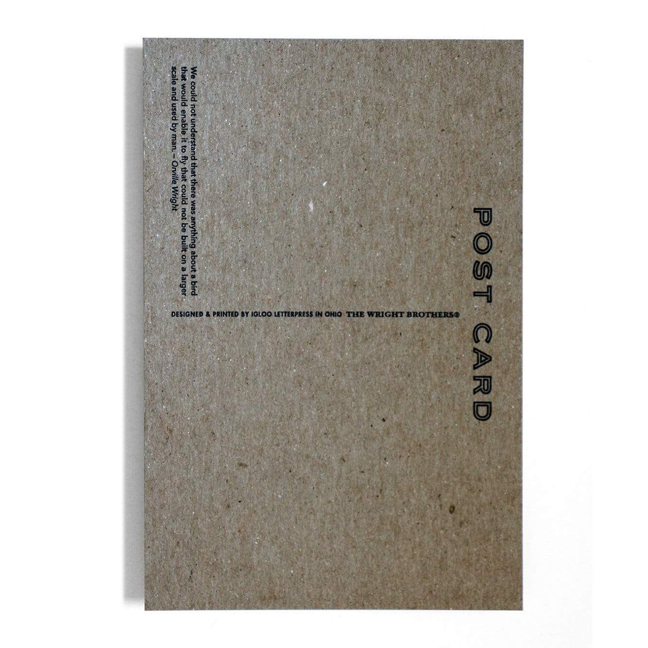 Wright brothers Letterpress postcard 4x6 Aviation Firsts